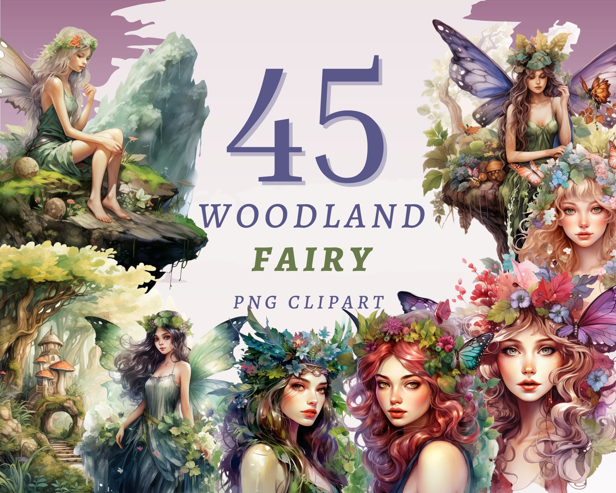 45 Woodland Fairy Clipart, High Quality Transparent Pngs, Instant ...