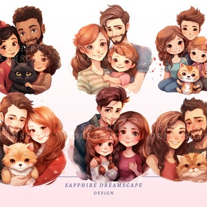 35 Chibi Family Clipart, High Quality Transparent Pngs, Instant ...