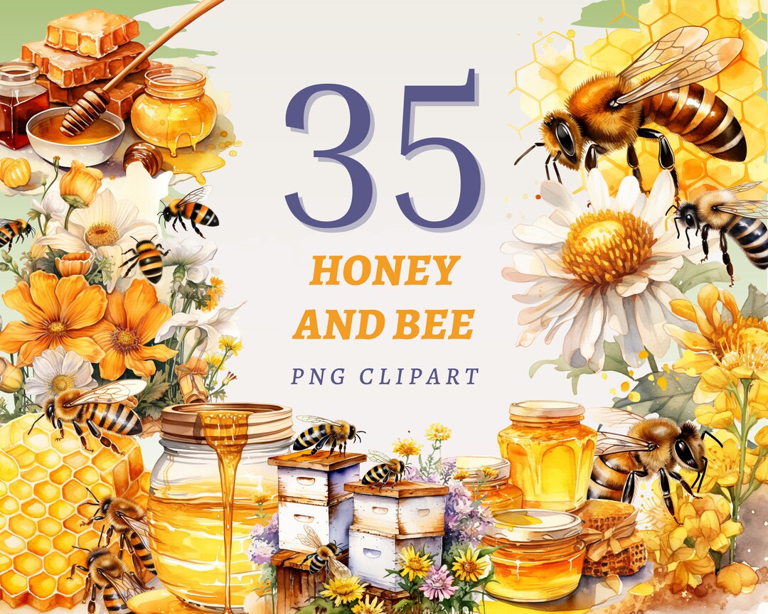 35 Honey and Bee Clipart, High Quality Transparent Pngs, Instant ...