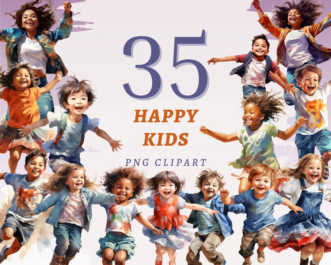 35 Happy Kids Clipart, High Quality Transparent Pngs, Instant Download ...