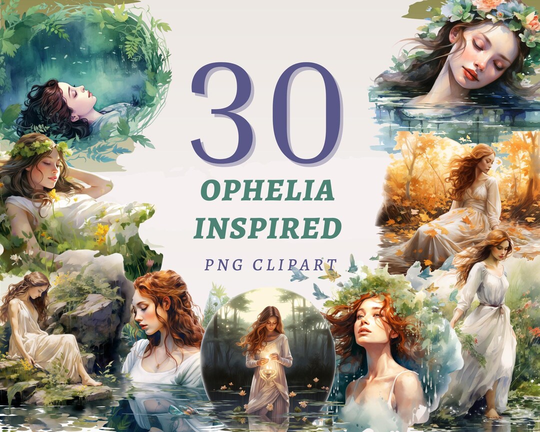 30 Ophelia Inspired Clipart, High Quality Transparent Pngs, Instant ...