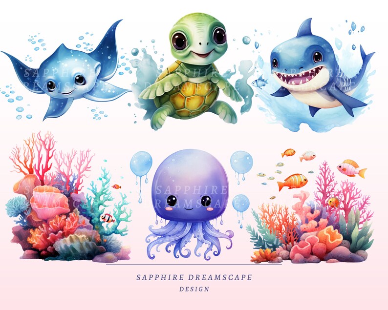 40 Sea Life Clipart, High Quality Transparent Pngs, Instant Download ...