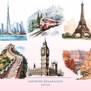 50 World Landmarks Clipart, High Quality Transparent Pngs, Instant ...