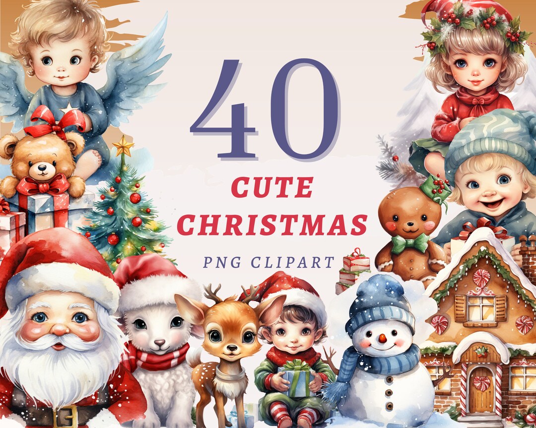 40 Cute Christmas Clipart, High Quality Transparent Pngs, Instant ...