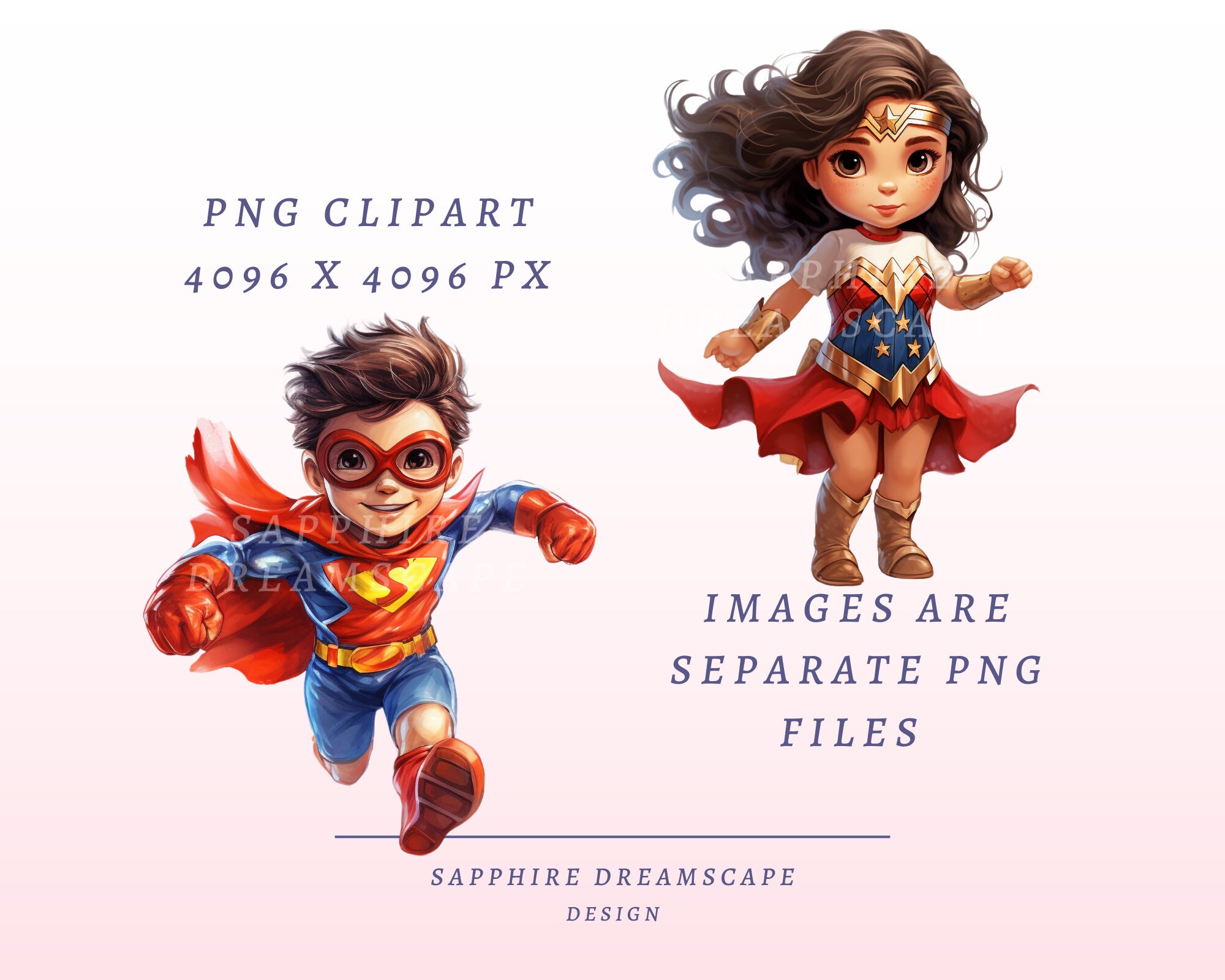 20 Superhero Kids Clipart, High Quality Transparent Pngs, Instant ...