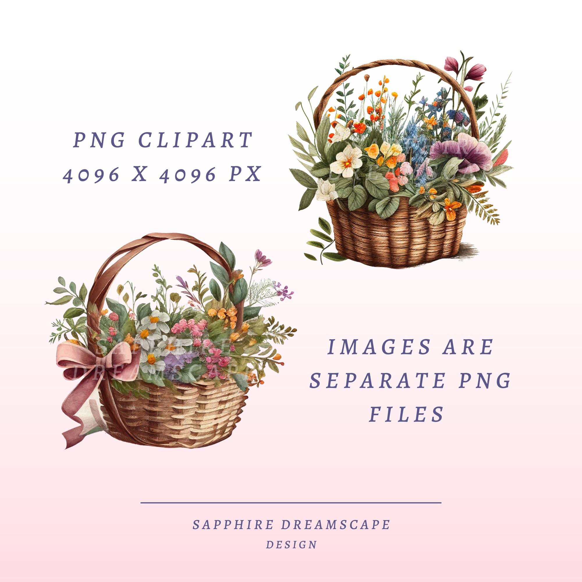 20 Flower Baskets Clipart, High Quality Transparent Pngs With Instant ...