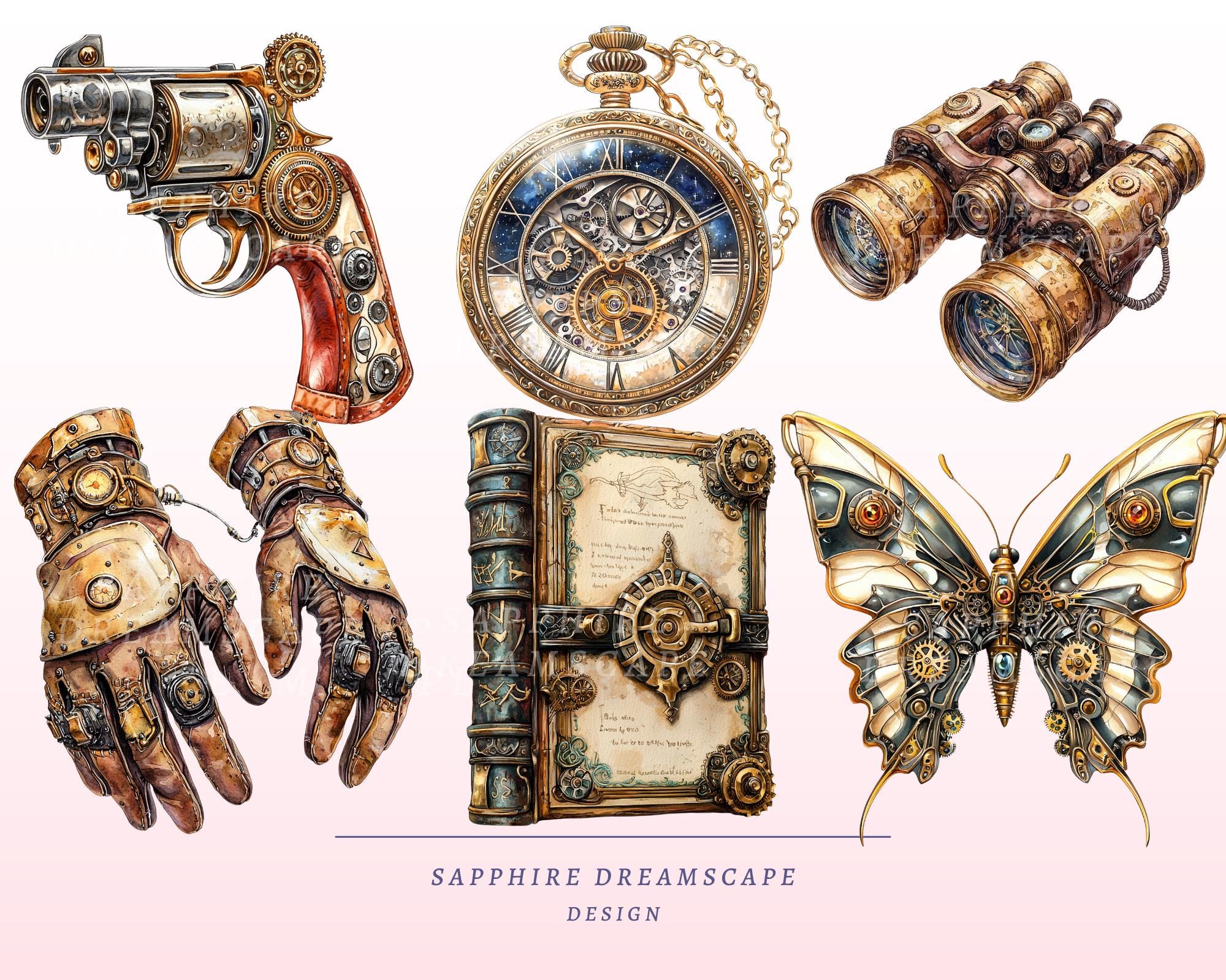 50 Steampunk Elements Clipart, High Quality Transparent Pngs, Instant ...