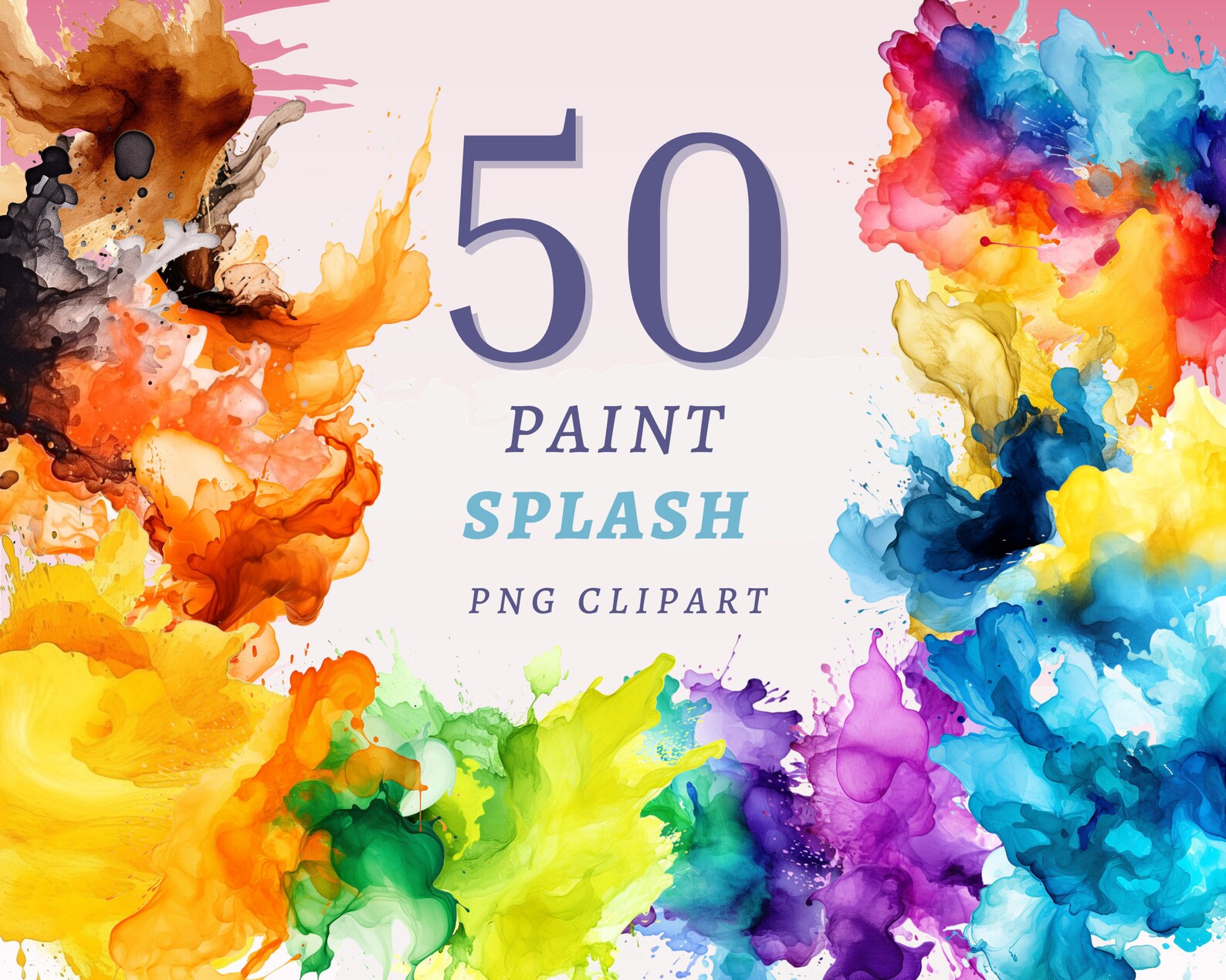 50 Paint Splash Clipart, High Quality Transparent Pngs, Instant ...