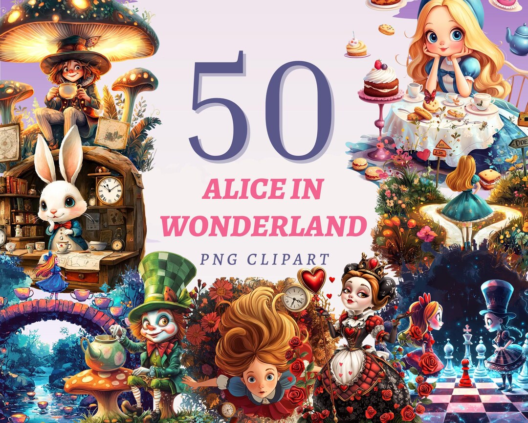 50 Alice in Wonderland Clipart, High Quality Transparent Pngs, Instant ...