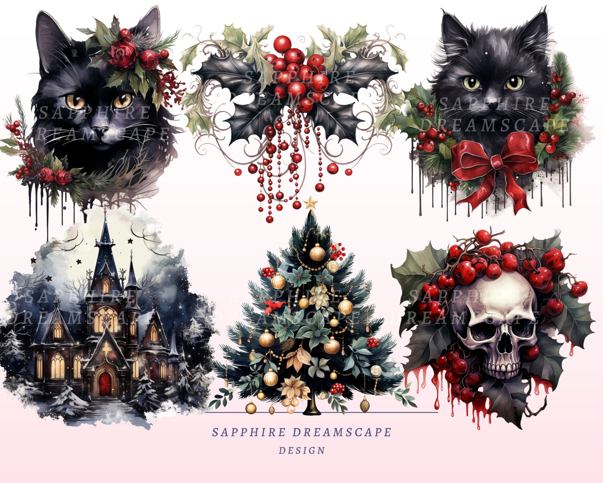 40 Dark Christmas Clipart, High Quality Transparent Pngs, Instant ...
