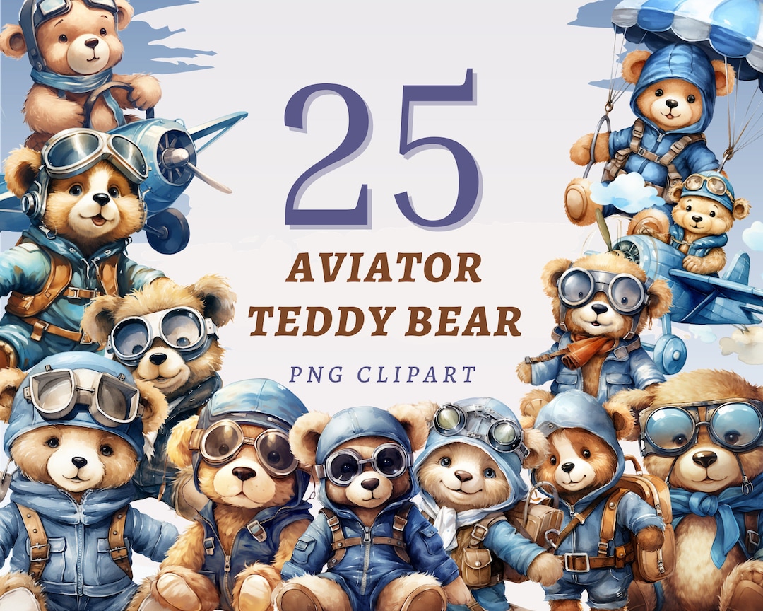 25 Aviator Teddy Bear Clipart, High Quality Transparent Pngs, Instant ...