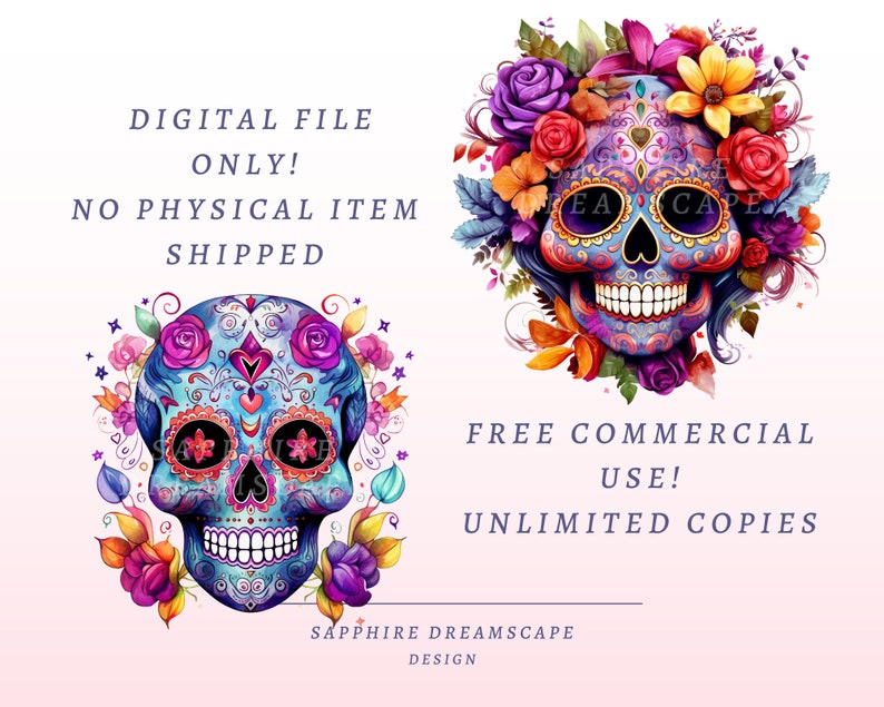 35 Sugar Skulls Clipart, High Quality Transparent Pngs, Instant ...