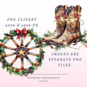 40 Cowboy Christmas Clipart Western Holiday Spirit Cowboy Christmas ...