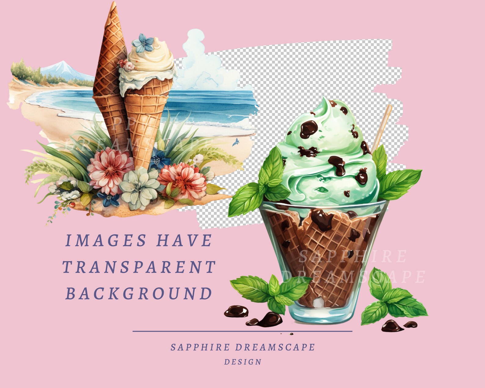 30 Beach Ice Cream Clipart, High Quality Transparent Pngs, Instant ...