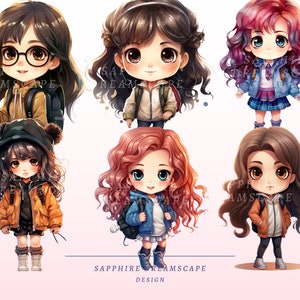 35 Chibi High School Girl Clipart, High Quality Transparent Pngs ...