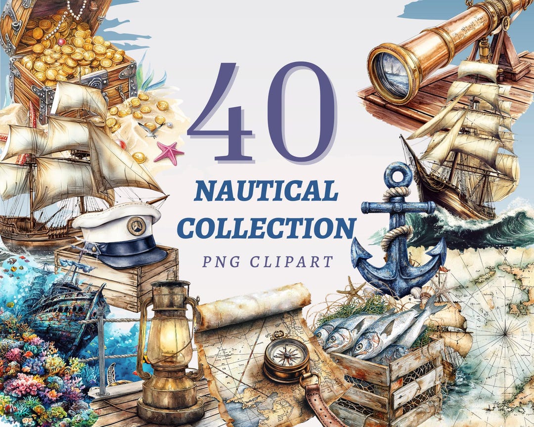 40 Nautical Collection Clipart, High Quality Transparent Pngs, Instant ...