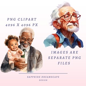 30 Watercolor Grandparents Clipart, High Quality Transparent Pngs ...
