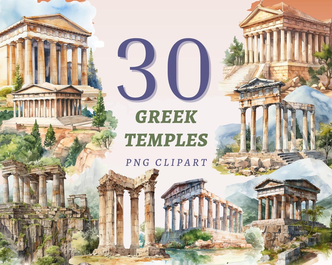 30 Greek Temples Clipart, High Quality Transparent Pngs, Instant ...
