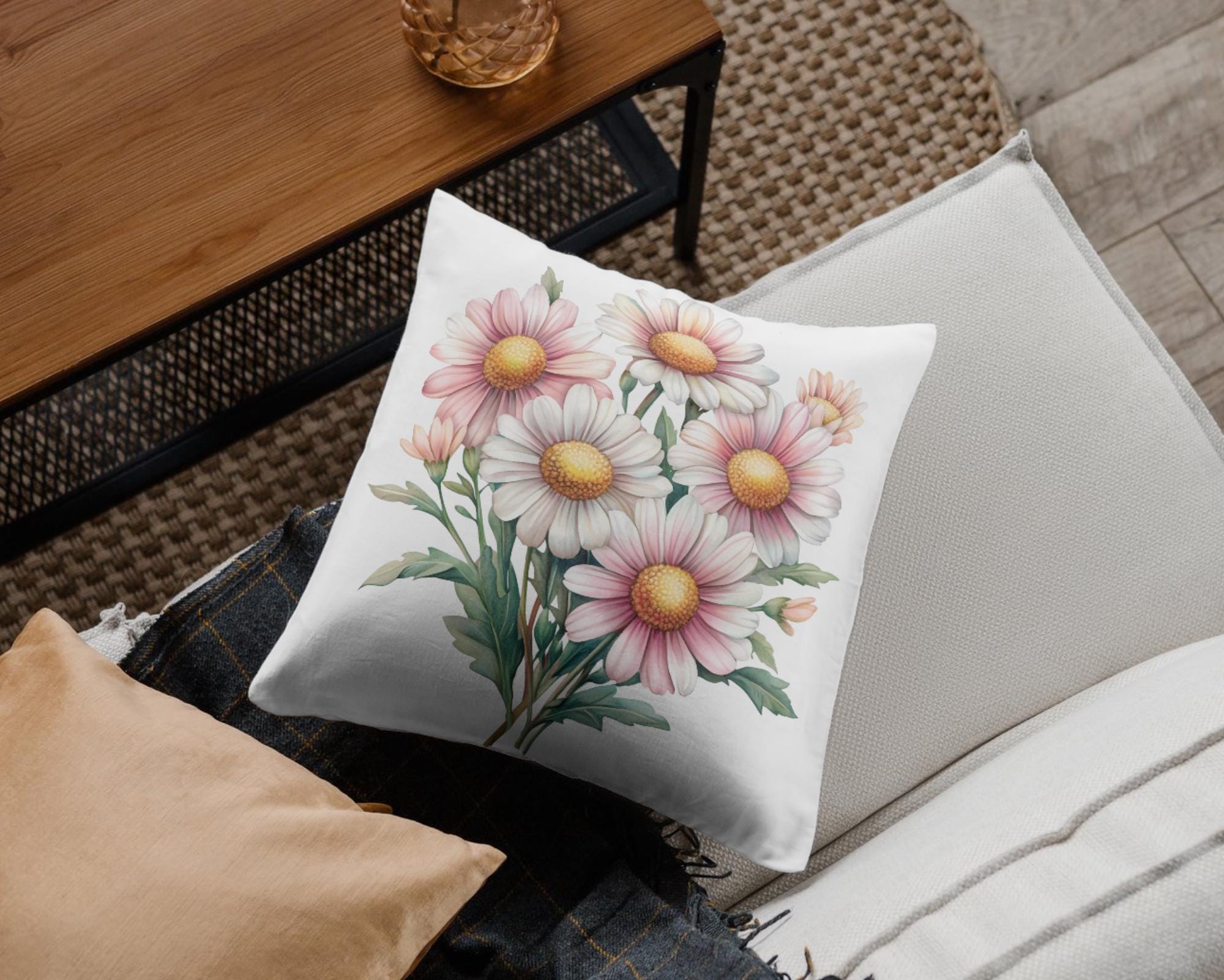30 Watercolor Daisy Clipart Spring Floral Print Set of White Flowers ...
