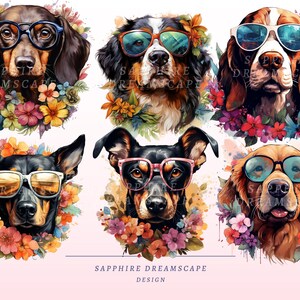 30 Floral Dogs Clipart, High Quality Transparent Pngs, Instant Download ...
