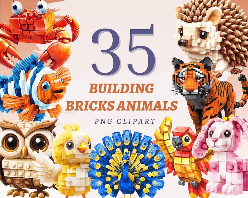 35 Building Bricks Animals Clipart High Quality Transparent Pngs ...
