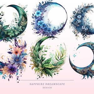 25 Boho Moon Clipart, High Quality Transparent Pngs, Instant Download ...