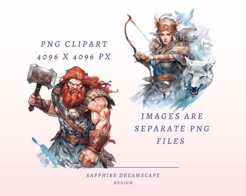 30 Norse Mythology Clipart High Quality Transparent Pngs - Etsy