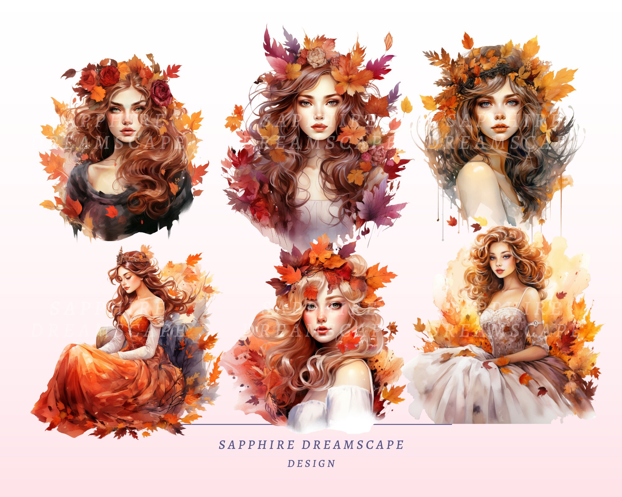 25 Autumn Princess Clipart High Quality Transparent Pngs - Etsy