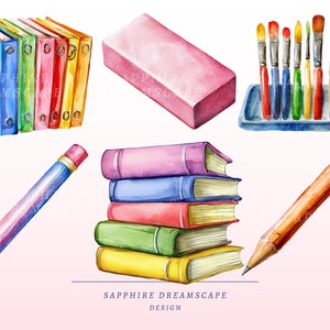 45 School Supplies Clipart, High Quality Transparent Pngs, Instant ...