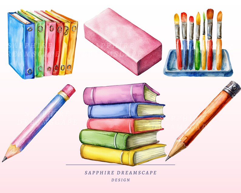 45 School Supplies Clipart, High Quality Transparent Pngs, Instant ...