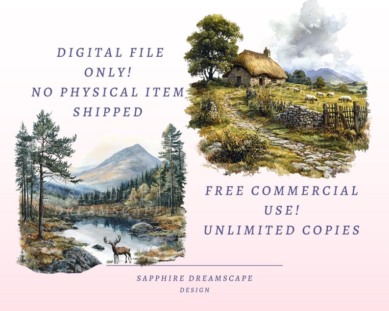 40 Scottish Landscape Clipart, High Quality Transparent Pngs, Instant ...