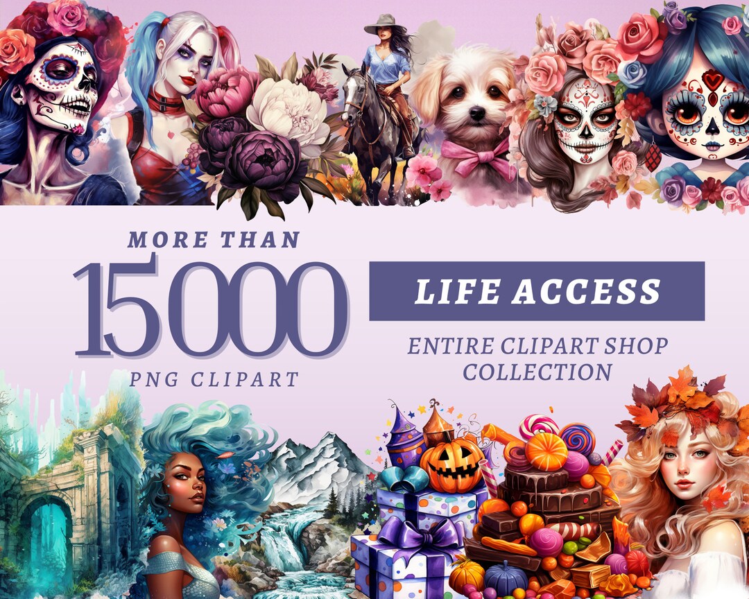 15.000 Clipart ENTIRE STORE Bundle Lifetime Access to All Past and ...