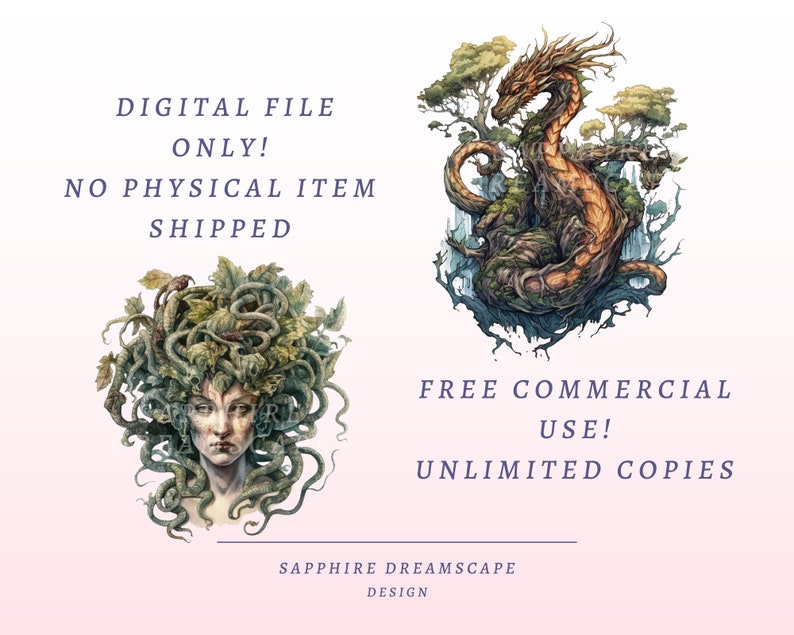 20 Mythological Creatures Clipart High Quality Transparent - Etsy