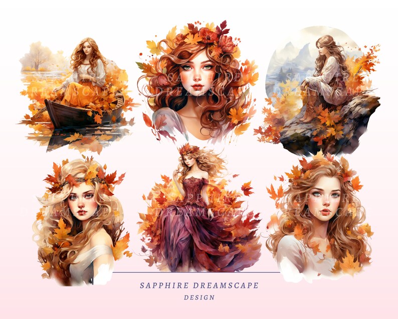 25 Autumn Princess Clipart High Quality Transparent Pngs - Etsy