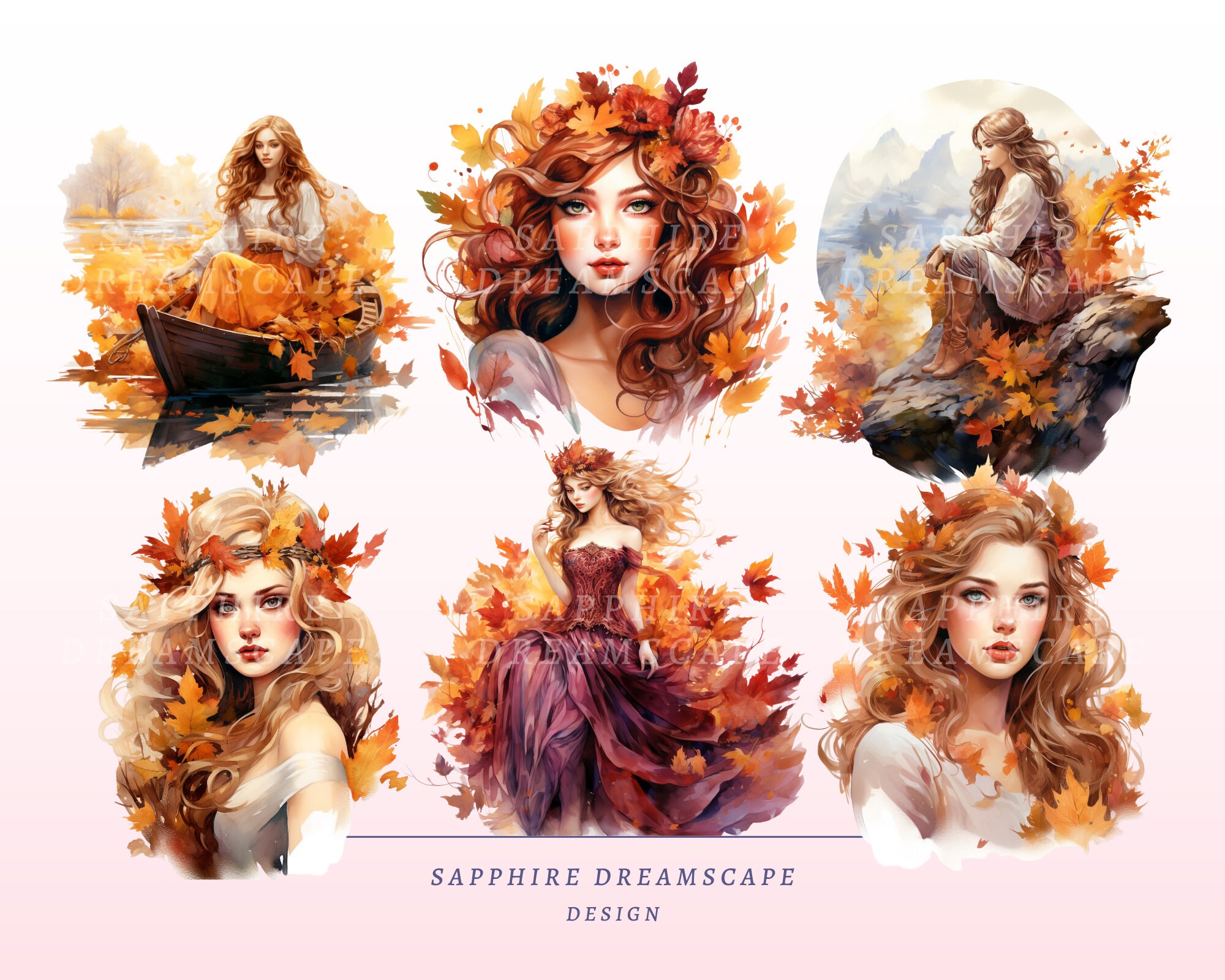 25 Autumn Princess Clipart High Quality Transparent Pngs - Etsy