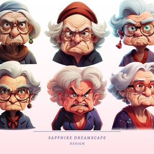 40 Grumpy Old Woman Clipart, High Quality Transparent Pngs, Instant ...