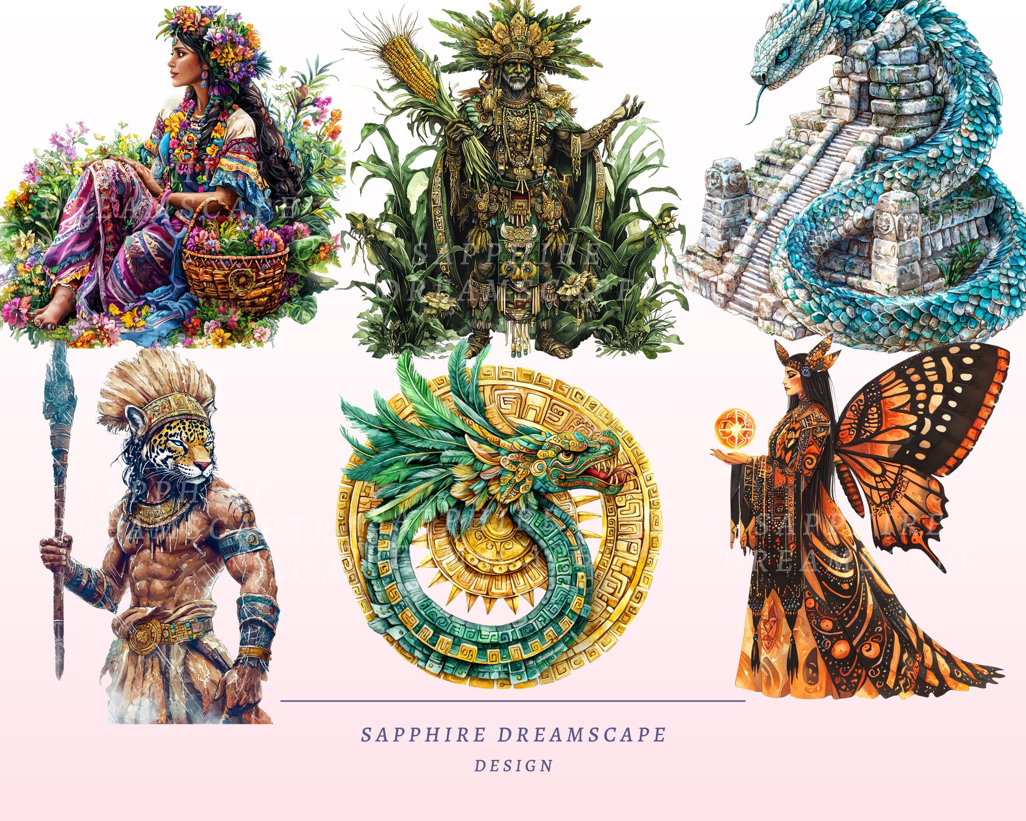 40 Aztec Gods Clipart, High Quality Transparent Pngs, Instant Download ...