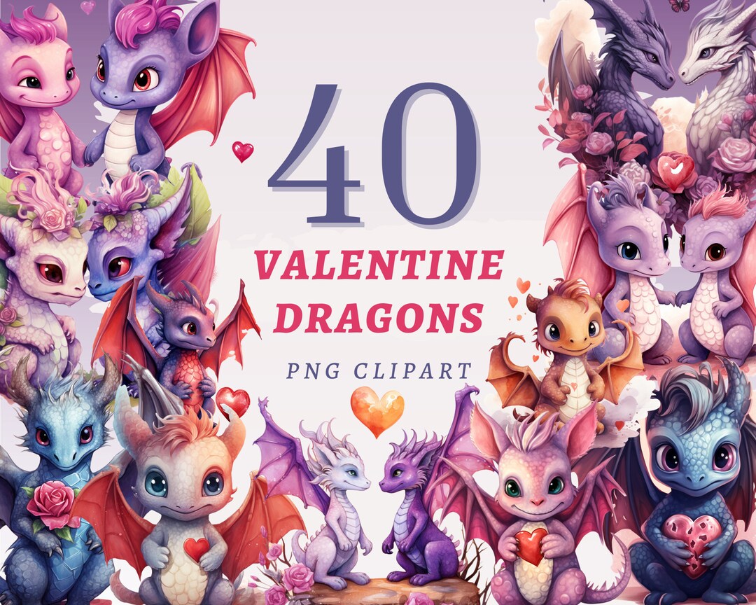 40 Valentine Dragons Clipart, High Quality Transparent Pngs With ...