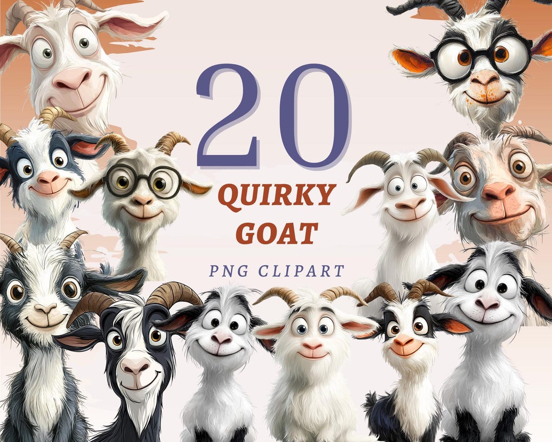 20 Quirky Goats Clipart, High Quality Transparent Pngs, Instant ...