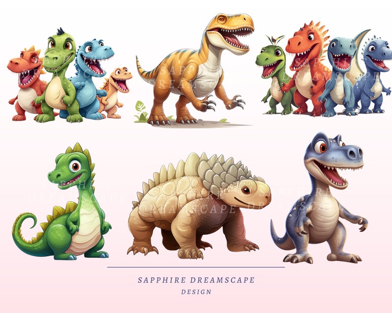 30 Cute Dinosaurs Clipart, High Quality Transparent Pngs, Instant ...