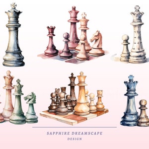 35 Watercolor Chess Clipart, High Quality Transparent Pngs, Instant ...
