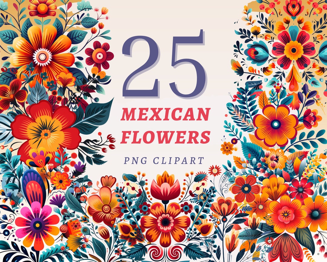 25 Mexican Flowers Clipart, High Quality Transparent Pngs, Instant ...