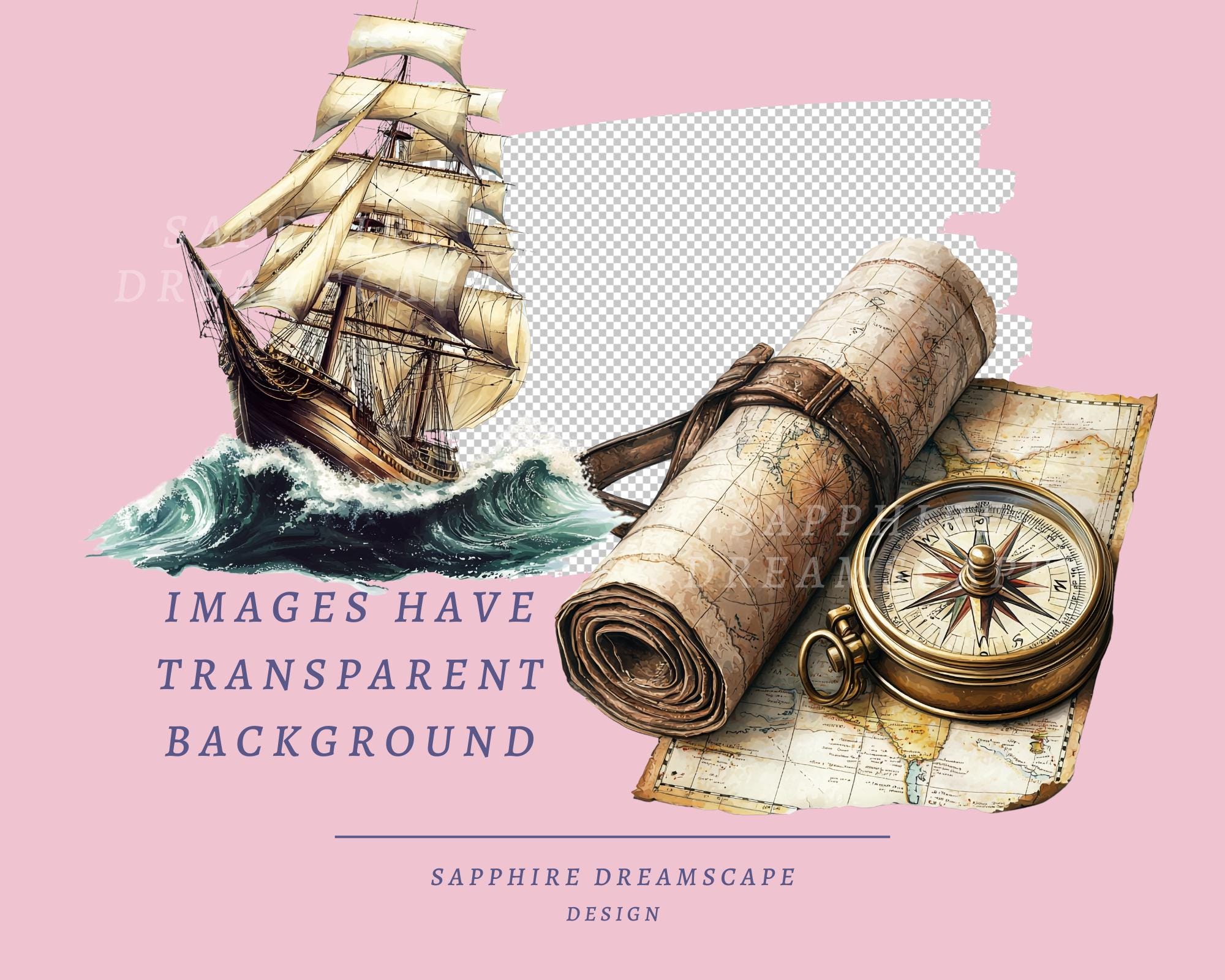 40 Nautical Collection Clipart, High Quality Transparent Pngs, Instant ...