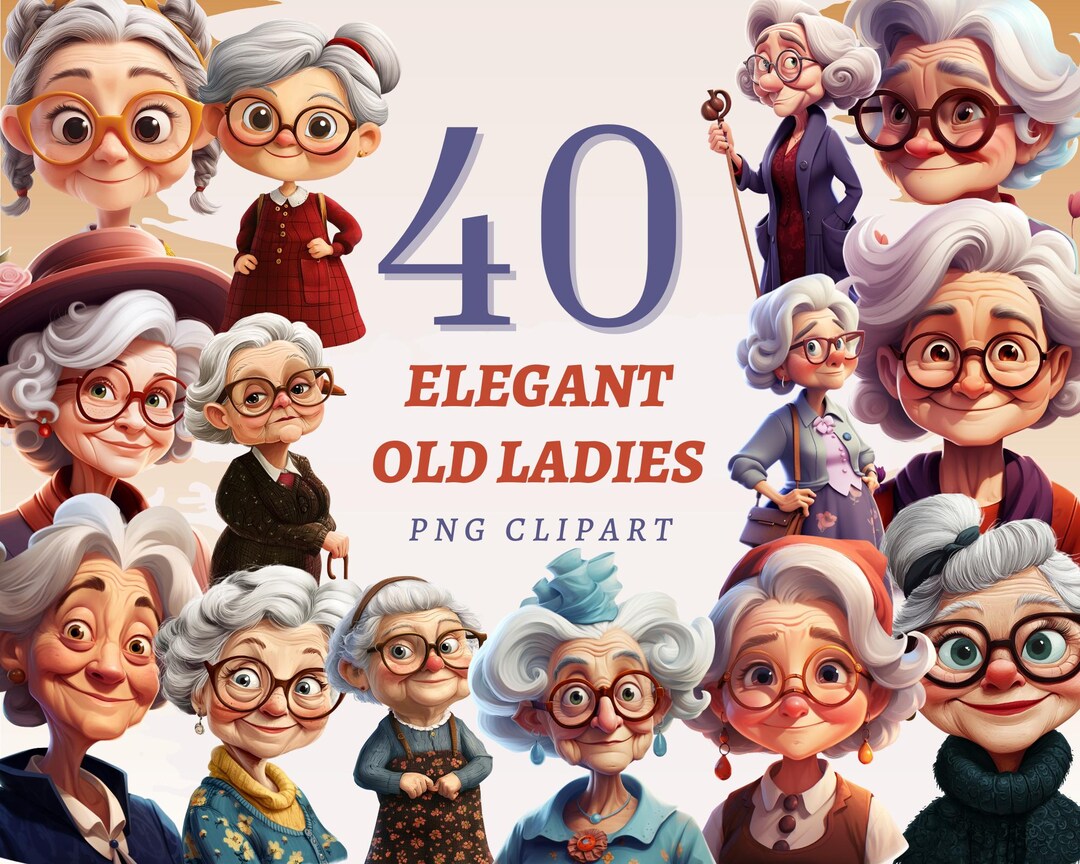 40 Elegant Old Woman Clipart, High Quality Transparent Pngs, Instant ...