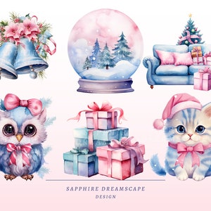 50 Pastel Christmas Clipart, High Quality Transparent Pngs, Instant ...
