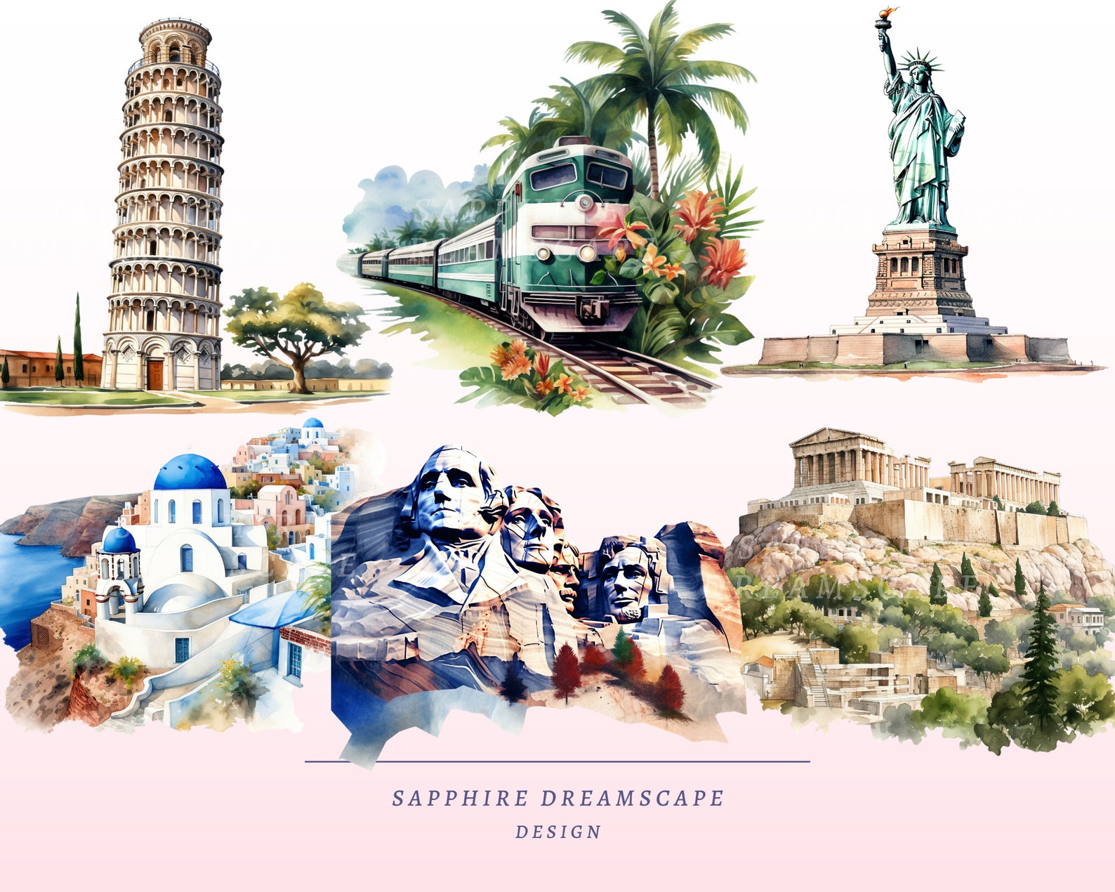50 World Landmarks Clipart, High Quality Transparent Pngs, Instant ...