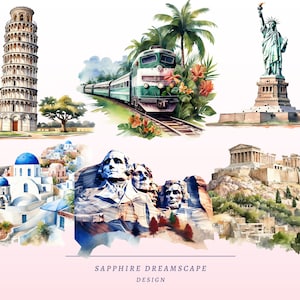 50 World Landmarks Clipart, High Quality Transparent Pngs, Instant ...