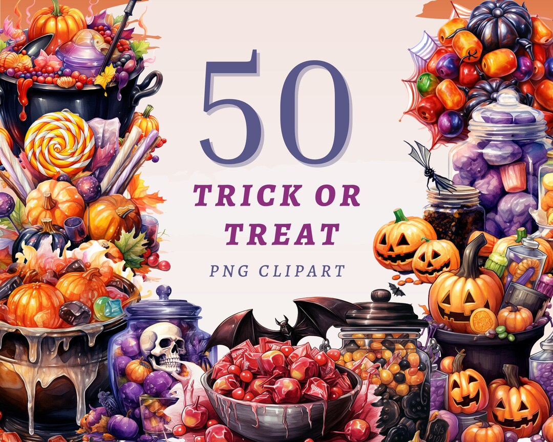 50 Trick or Treat Clipart, High Quality Transparent Pngs, Instant ...