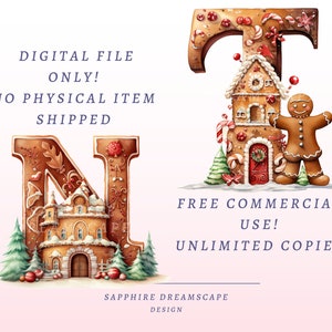 55 Christmas Alphabet Clipart, High Quality Transparent Pngs, Instant ...