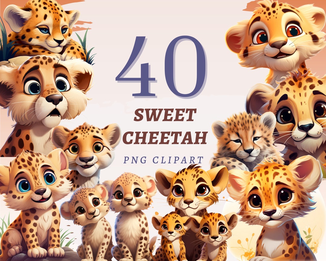40 Sweet Cheetah Clipart, High Quality Transparent Pngs, Instant ...